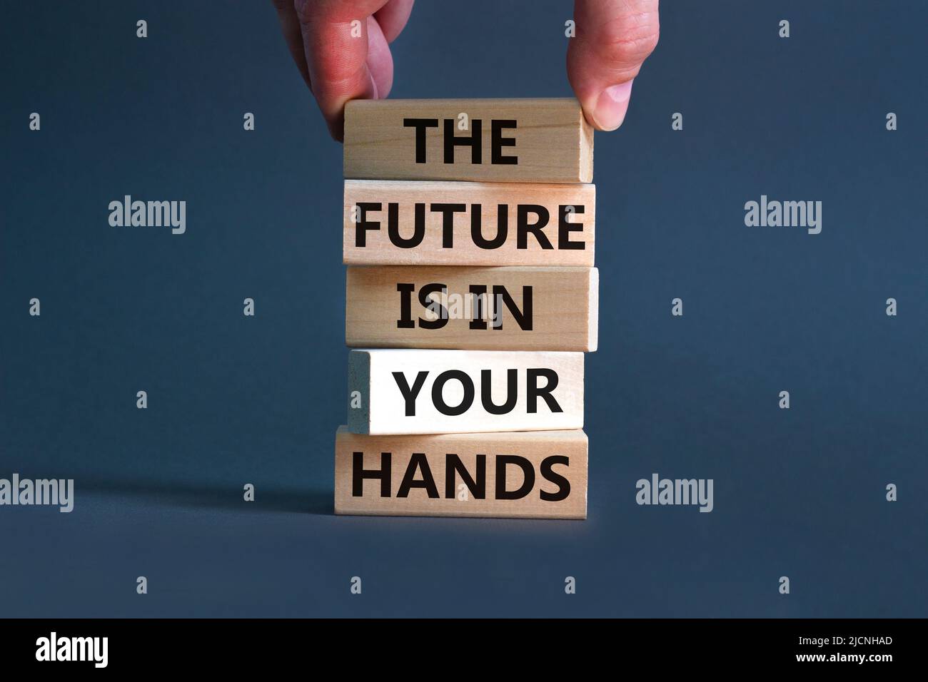 The future is in your hands symbol. Concept words The future is in your ...