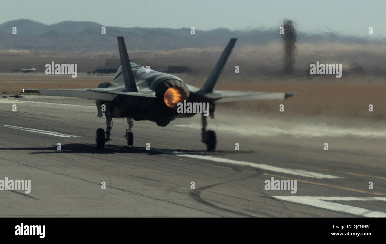 n F-35A Lightning II assigned to the 65th Aggressor Squadron takes off ...