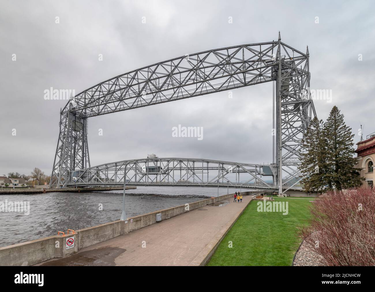 Aerial lift bridge in Canal Park in Duluth, Minnesota Stock Photo - Alamy