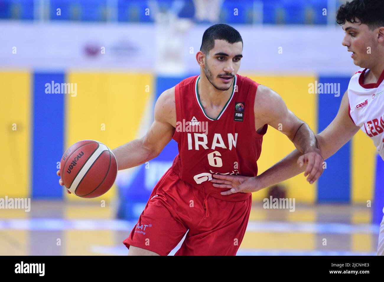 Doha, Qatar. 14th June, 2022. Mohammad Amini of Iran Basketball team in ...