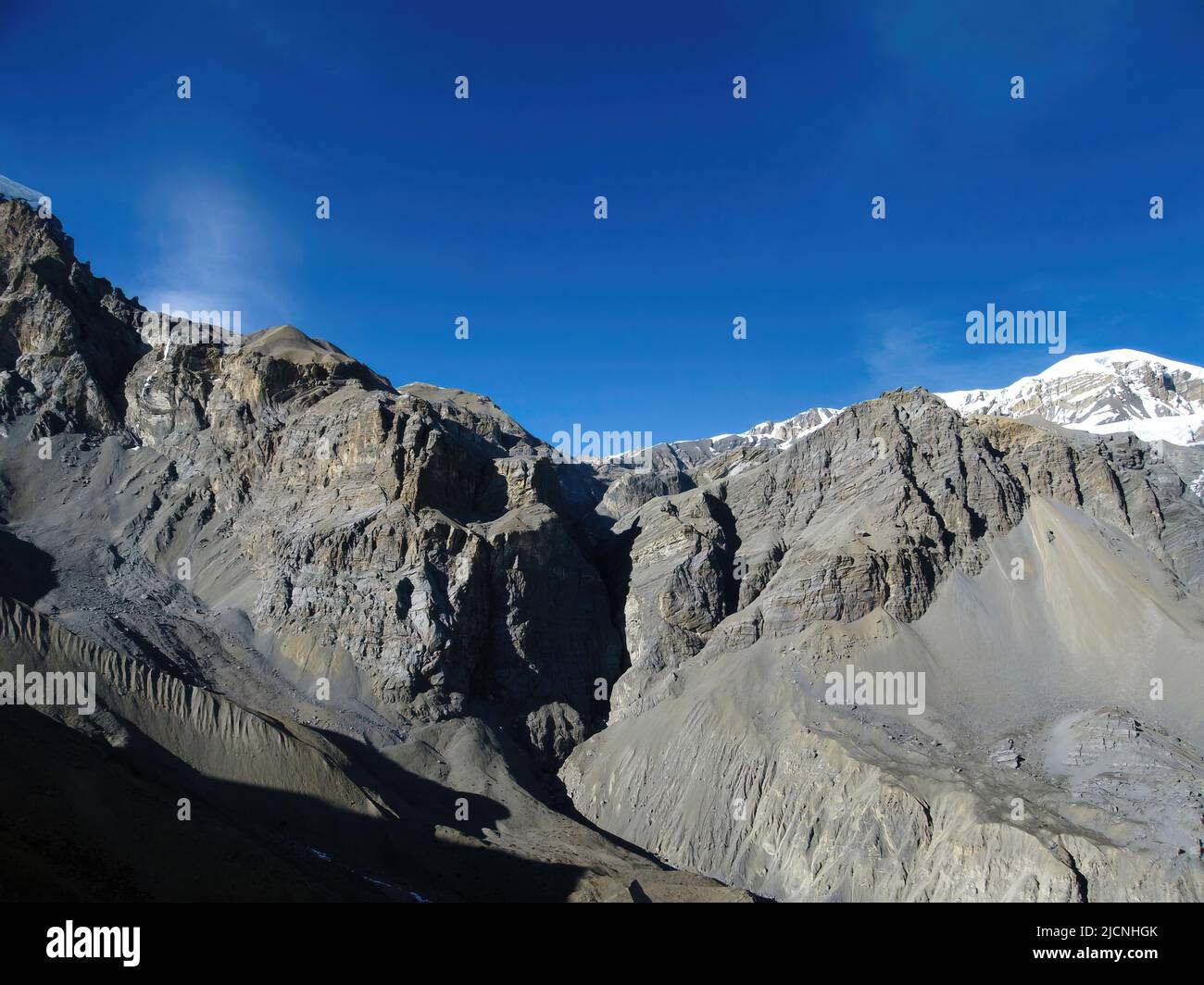 Yak Kharka (Annapurna Circuit Nepal) at 4000 meters altitude along one ...