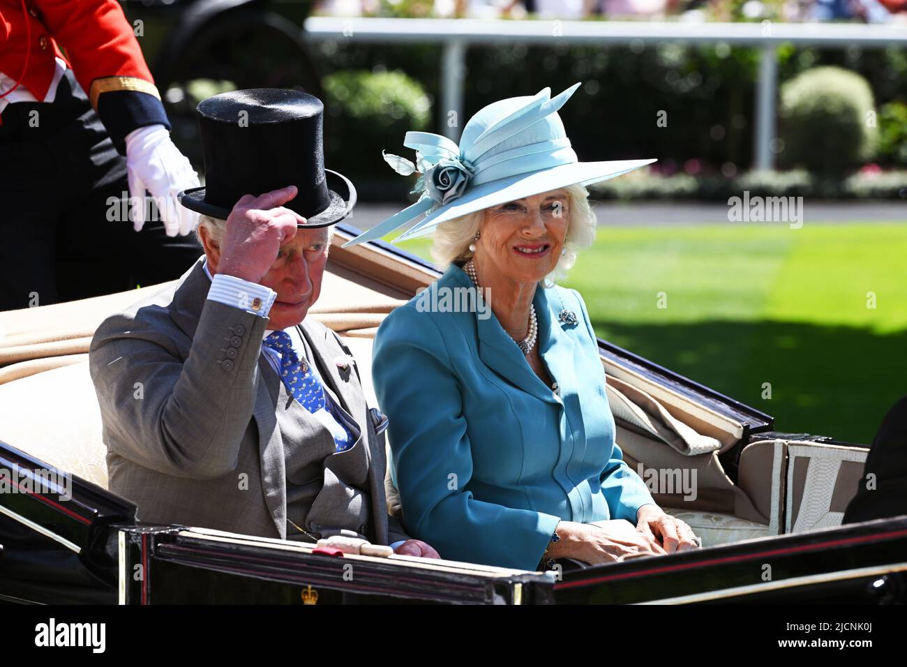 Ascot, UK. 14 June, 2022. Prince Charles, Prince of Wales, Camilla ...