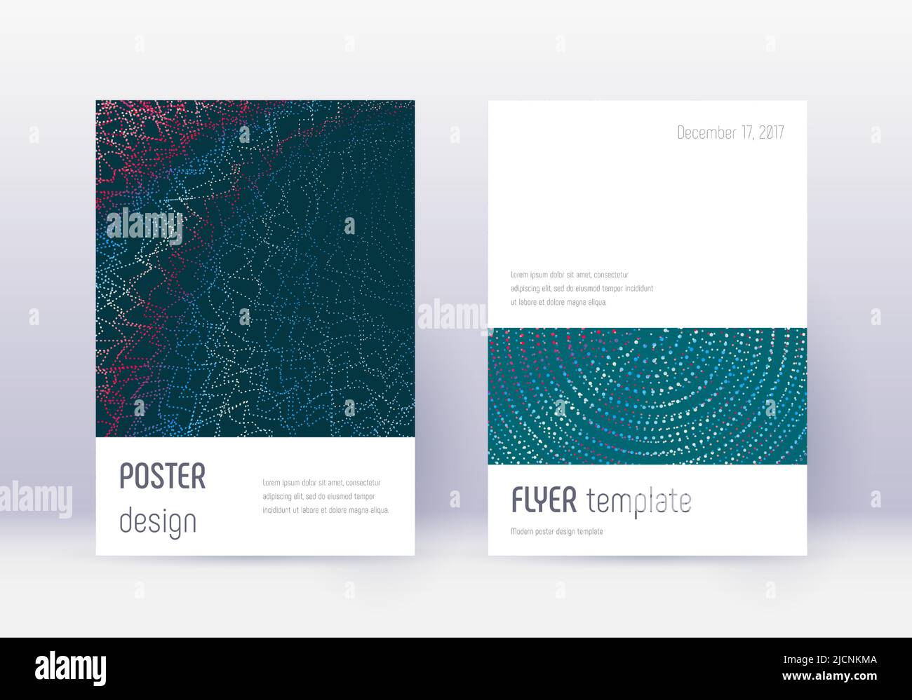 Minimalistic cover design template set. Red abstract lines on white ...