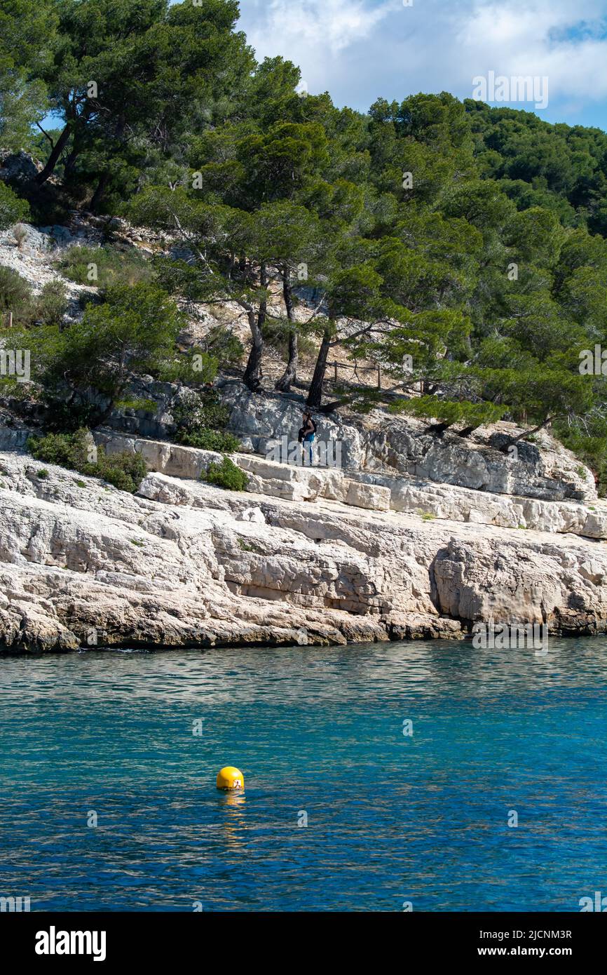 View on Calanque de Port Pin near Cassis, boat excursion to Calanques ...