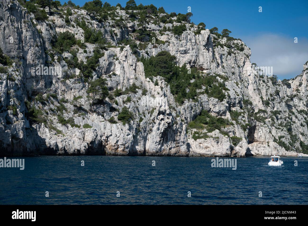 View on Calanque de Port Pin near Cassis, boat excursion to Calanques ...