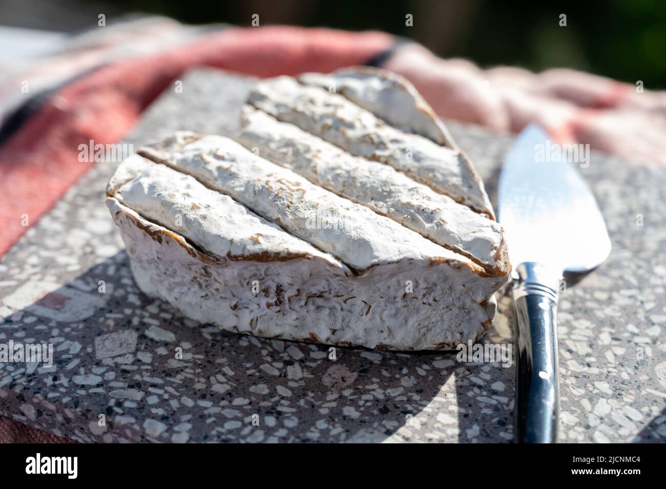 French heartshaped neufchatel cow cheese, close up, Neufchâtel-en-Bray ...