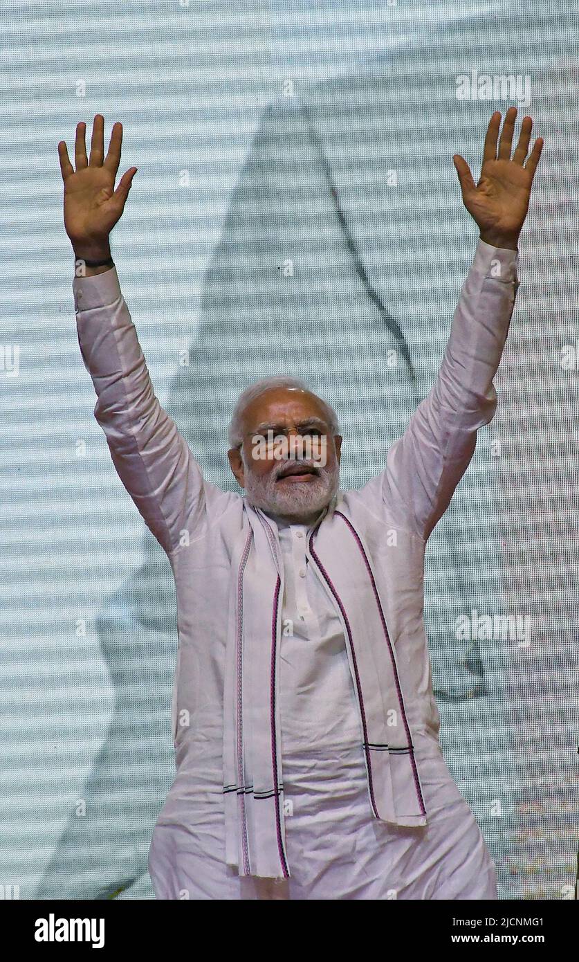 Mumbai, India. 14th June, 2022. Indian Prime Minister Narendra Modi ...