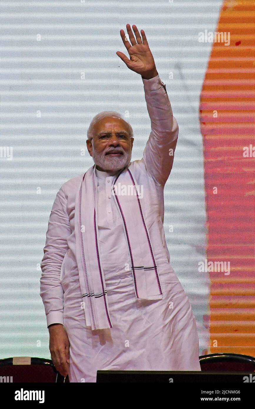 Mumbai, India. 14th June, 2022. Indian Prime Minister Narendra Modi ...