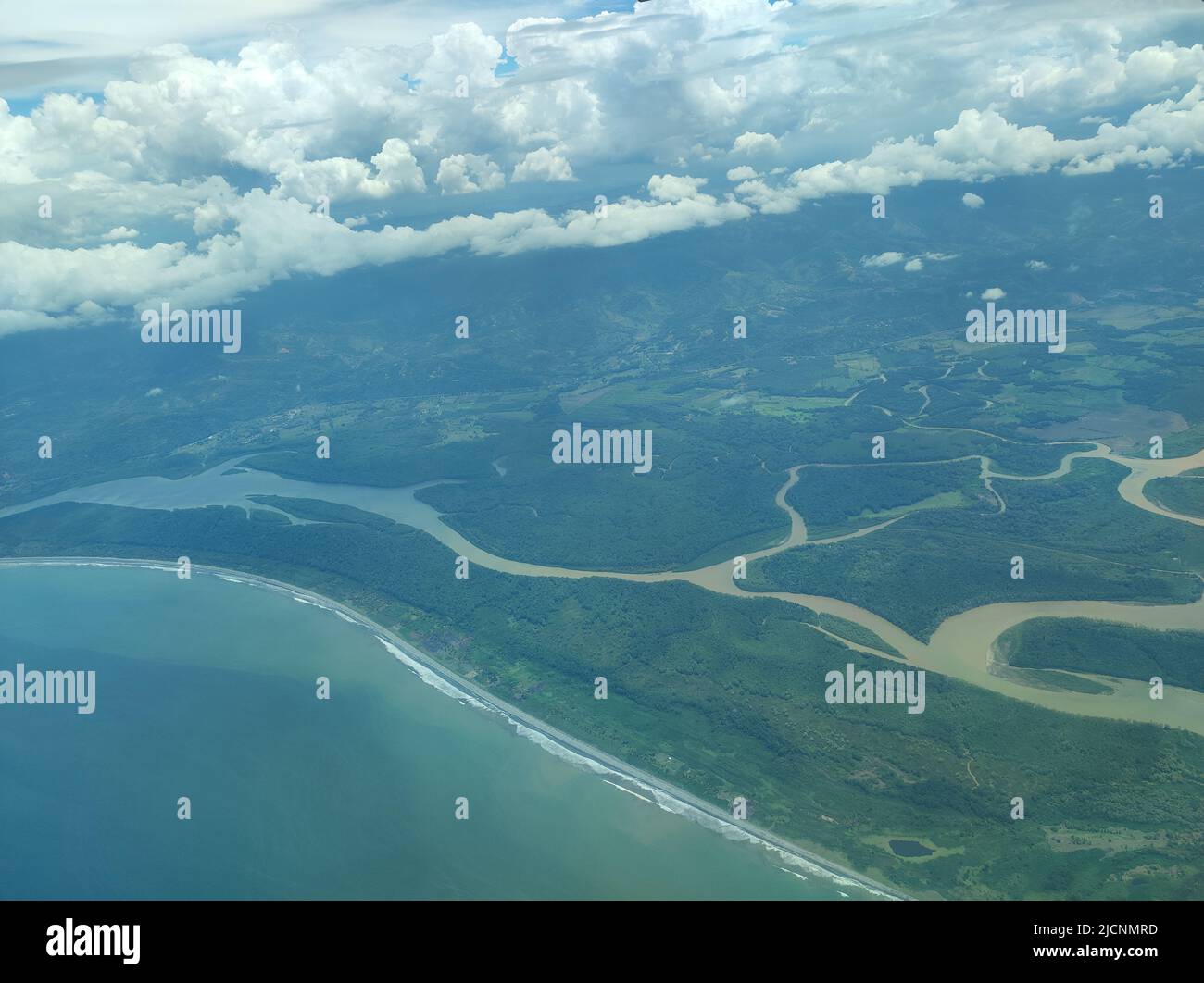 View of Terraba-Sierpe wetland from the air Stock Photo - Alamy