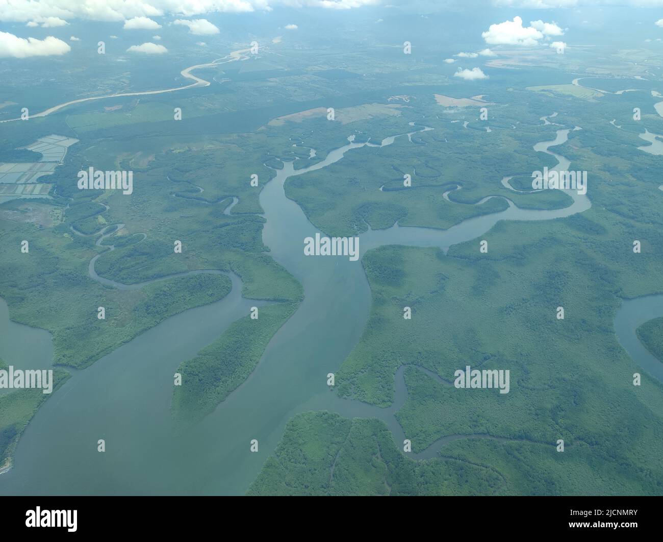 View of Terraba-Sierpe wetland from the air Stock Photo - Alamy