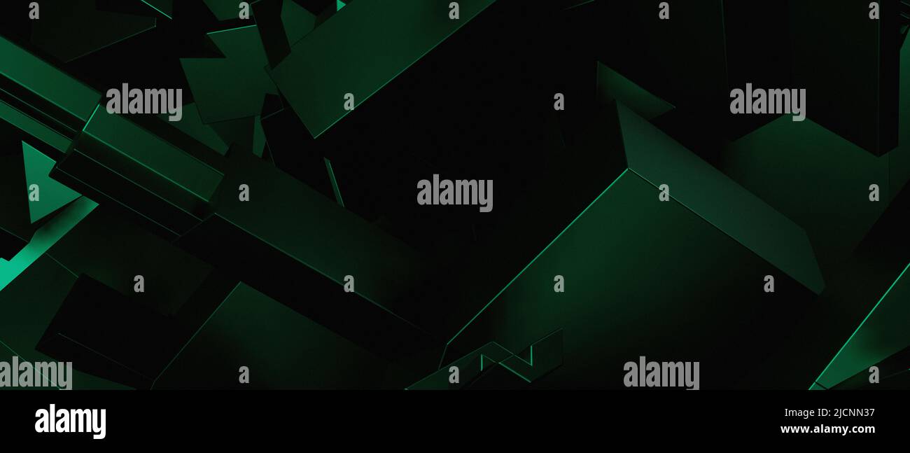 Abstract Luxurious Elegant Futuristic Shiny Block Chaos Three ...