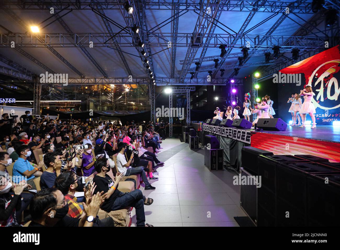 Bangkok, Thailand. 12th June, 2022. Fans of Sweat16 cheer and encourage ...