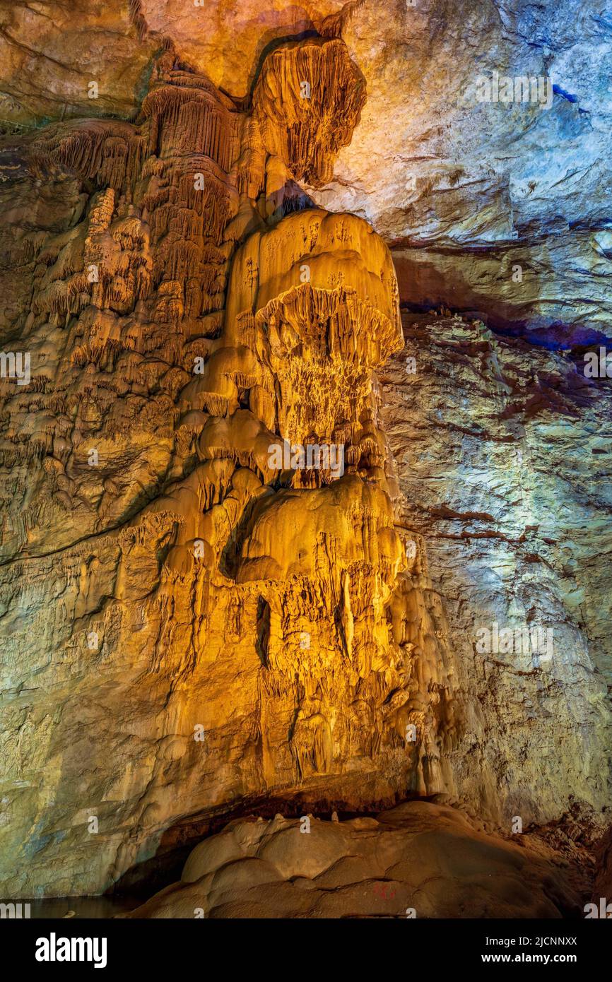BIJIE, CHINA - JUNE 10, 2022 - A view of Zhijin Cave, the top of the ...