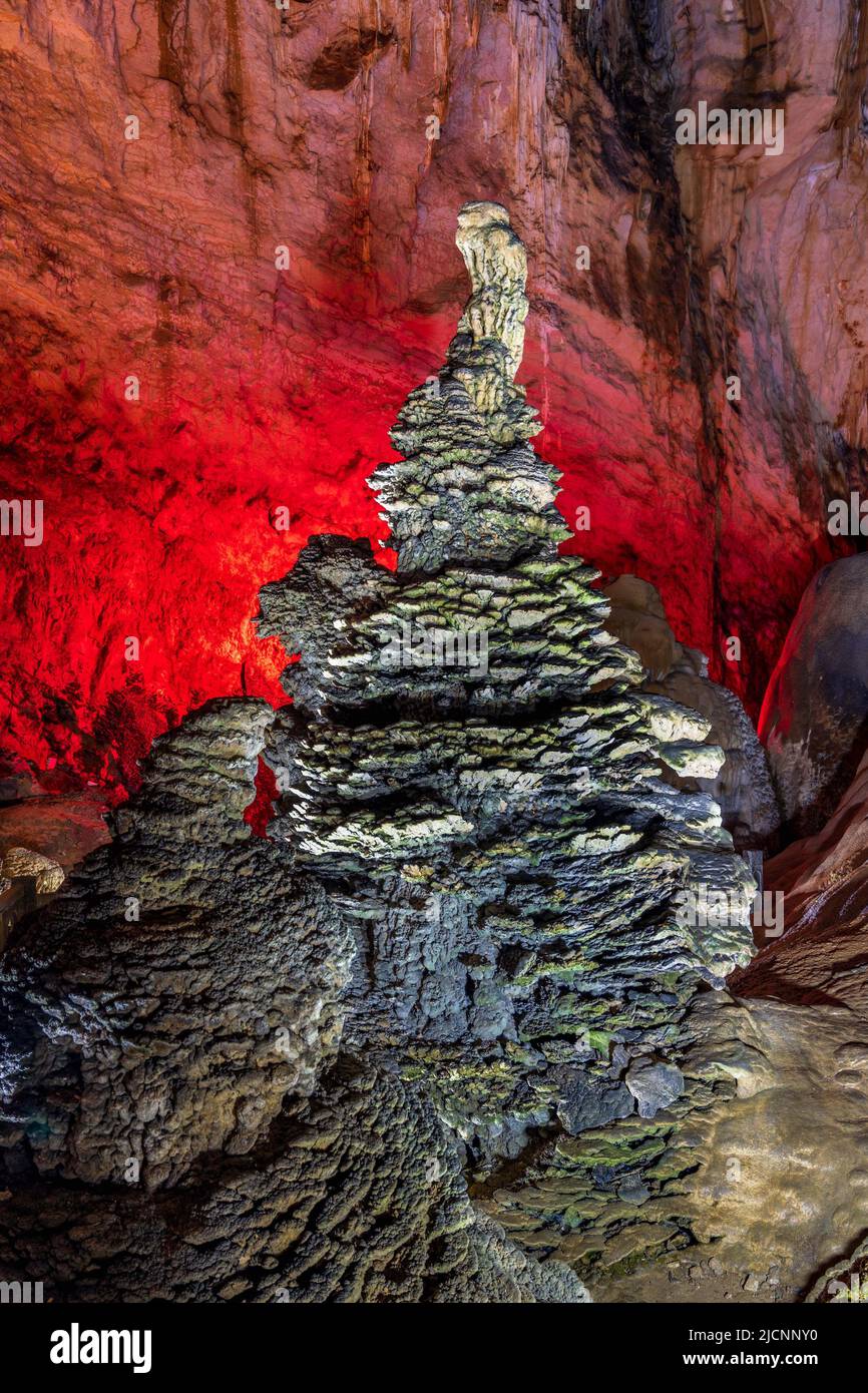 BIJIE, CHINA - JUNE 10, 2022 - A view of Zhijin Cave, the top of the ...