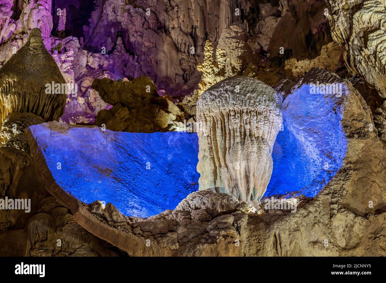 BIJIE, CHINA - JUNE 10, 2022 - A view of Zhijin Cave, the top of the ...