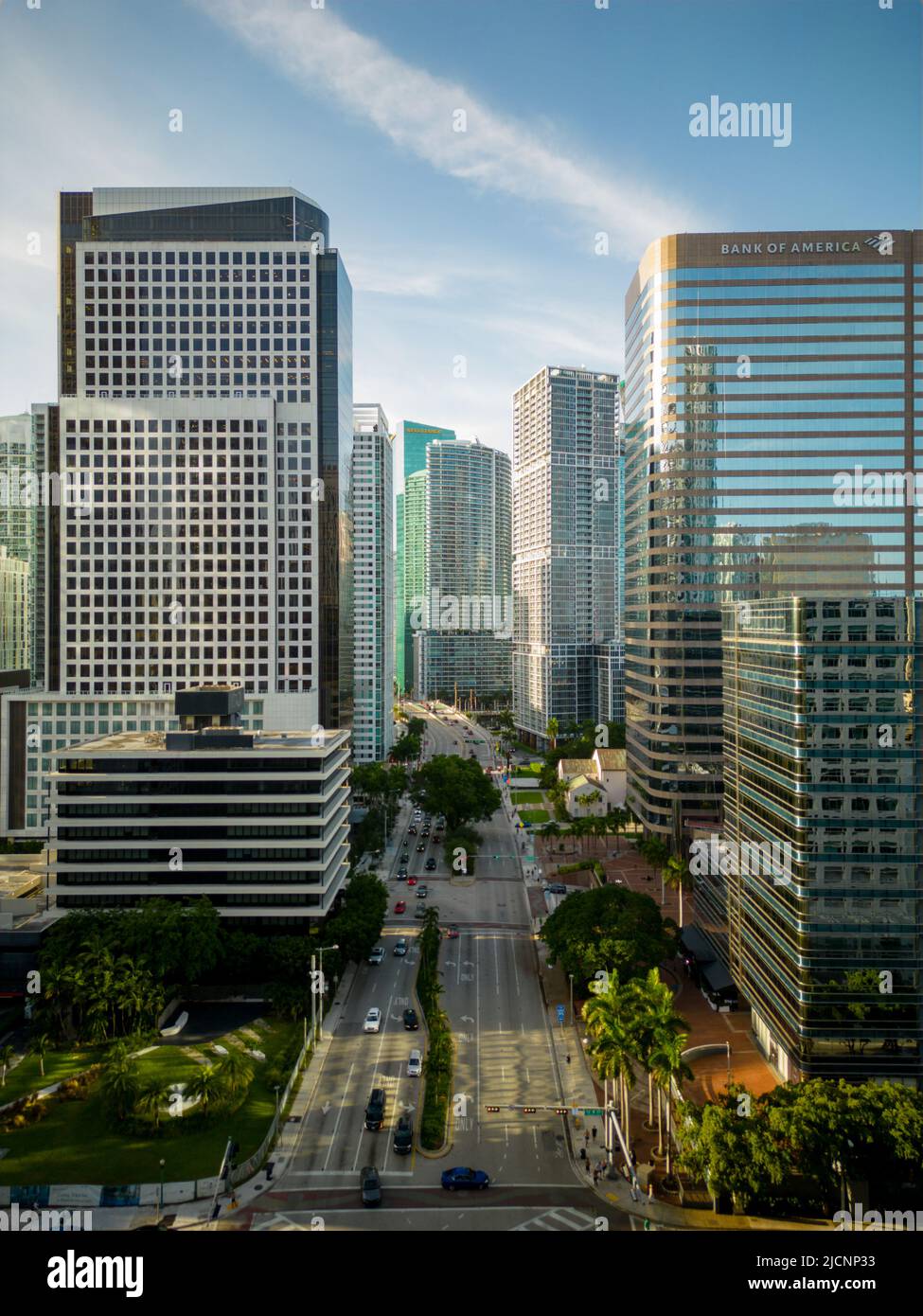 Aerial vertical photo Downtown Miami Brickell Stock Photo - Alamy
