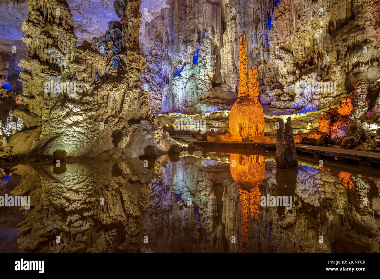 BIJIE, CHINA - JUNE 10, 2022 - A view of Zhijin Cave, the top of the ...