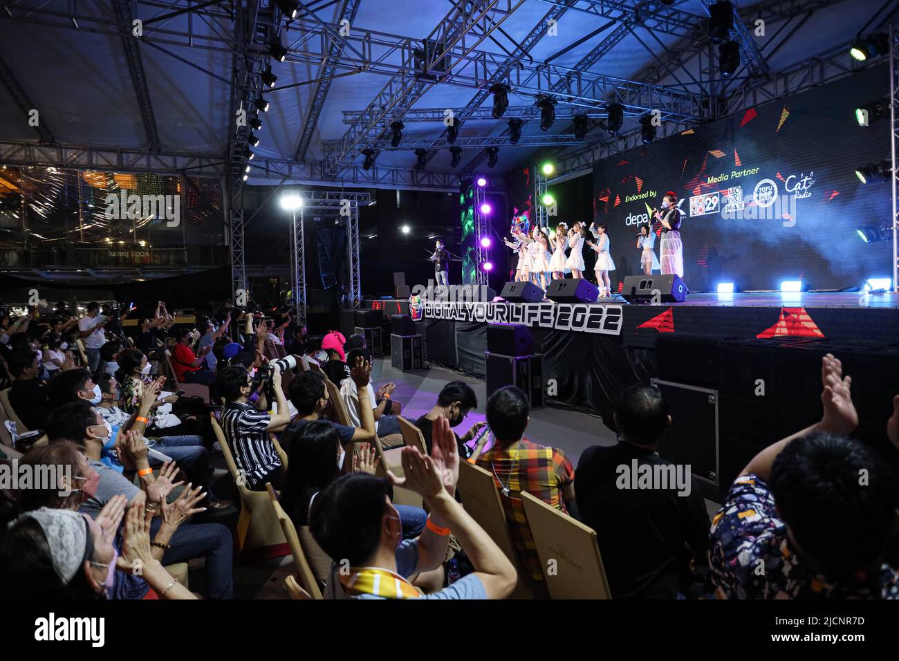 June 12, 2022, Bangkok, Thailand: Fans of Sweat16 cheer and encourage ...