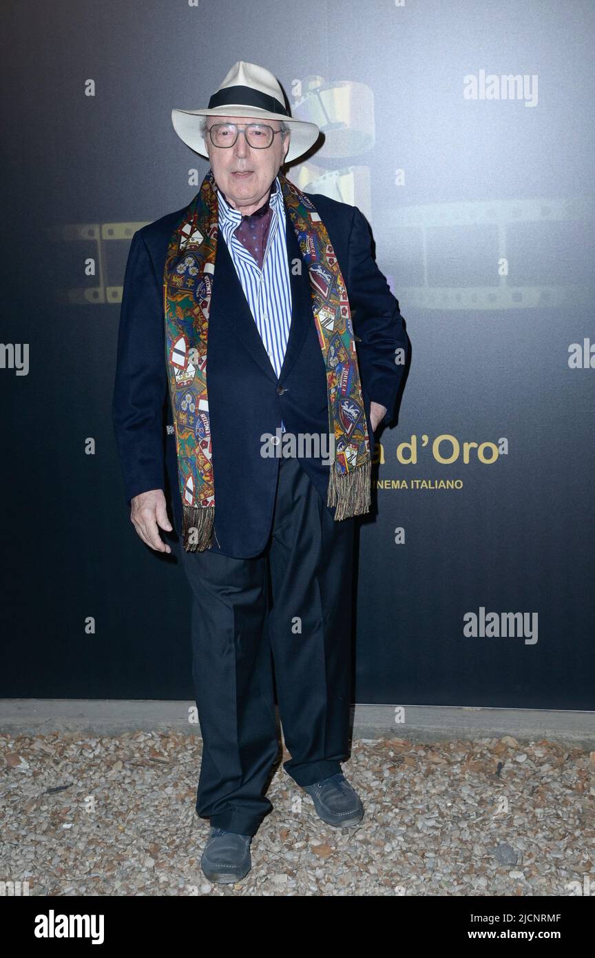 Pier Francesco Pingitore attends the red carpet of La pellicola d'oro ...