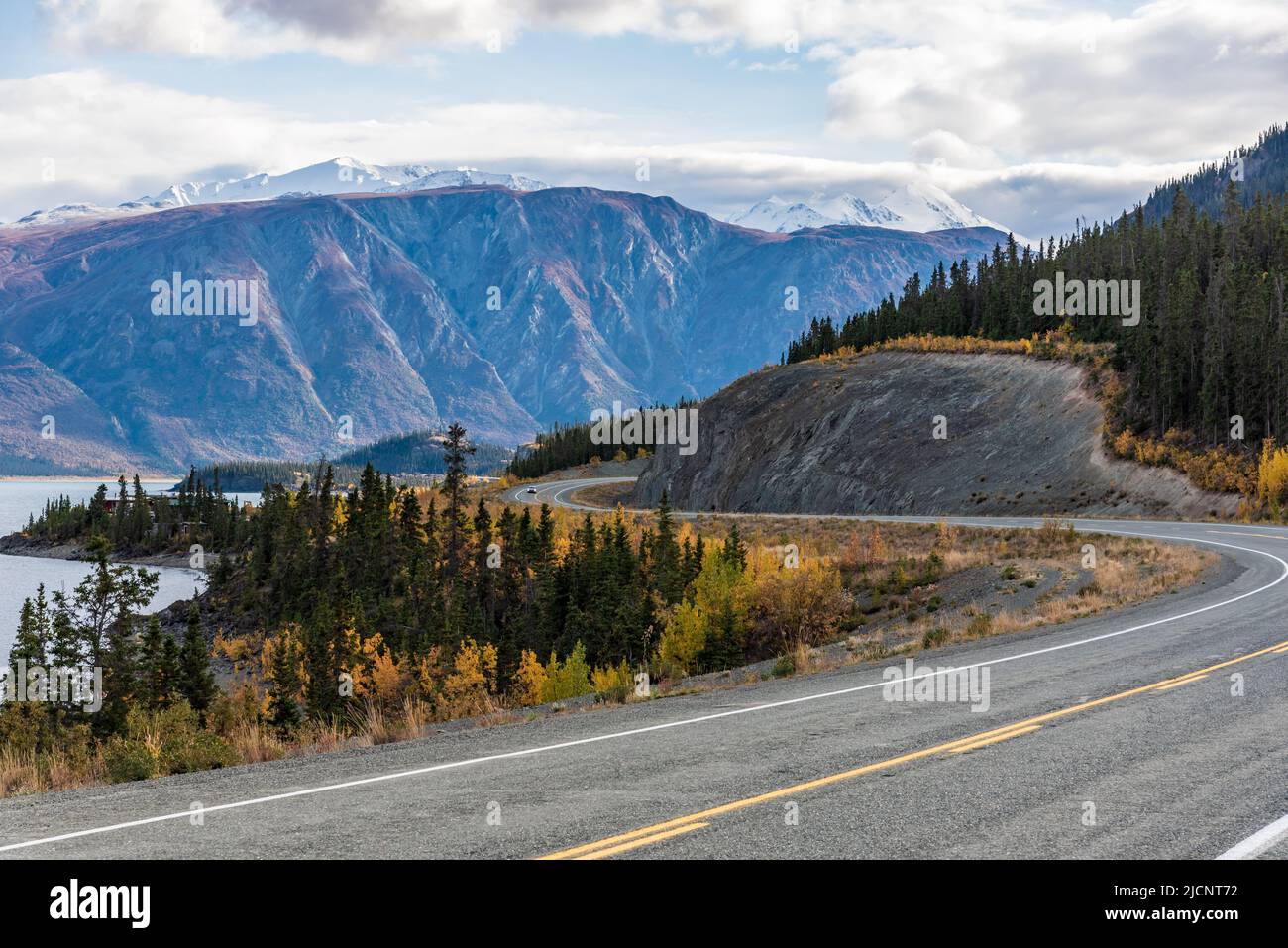 The remarkable, stunning, autumn, fall landscape of Yukon Territory in ...