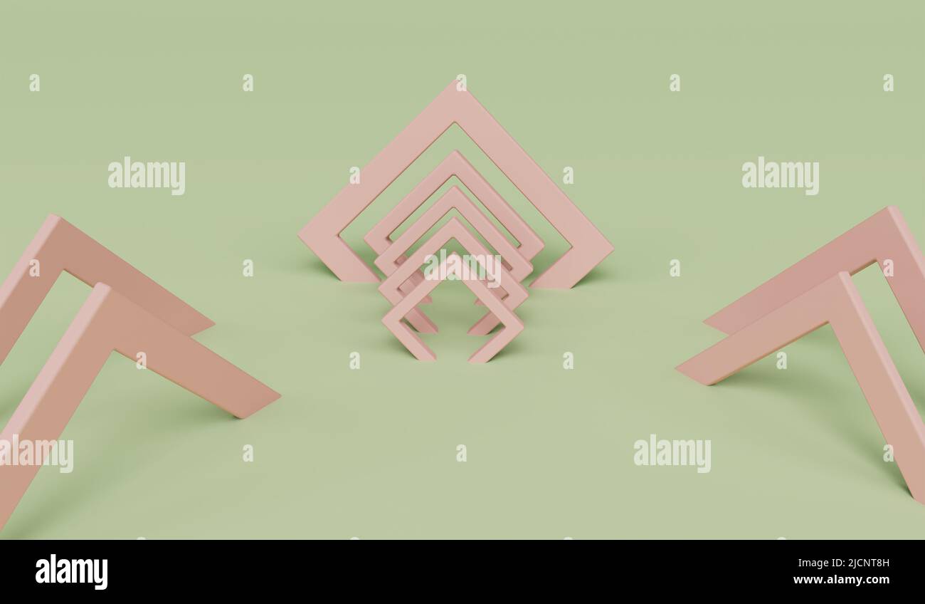 light pink color square ,Studio Scene For Product ,minimal design,3D ...