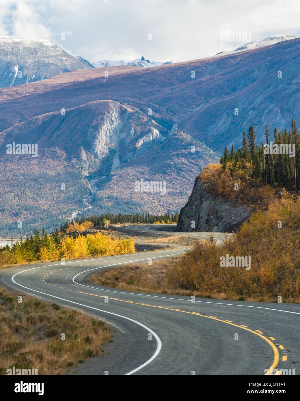 The remarkable, stunning, autumn, fall landscape of Yukon Territory in ...