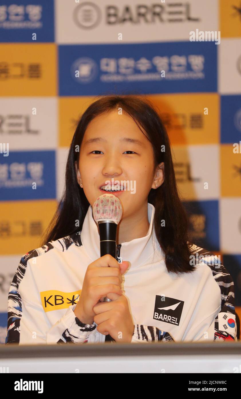 15th June, 2022. S. Korean swimmer Moon Soo-ah South Korean swimmer ...