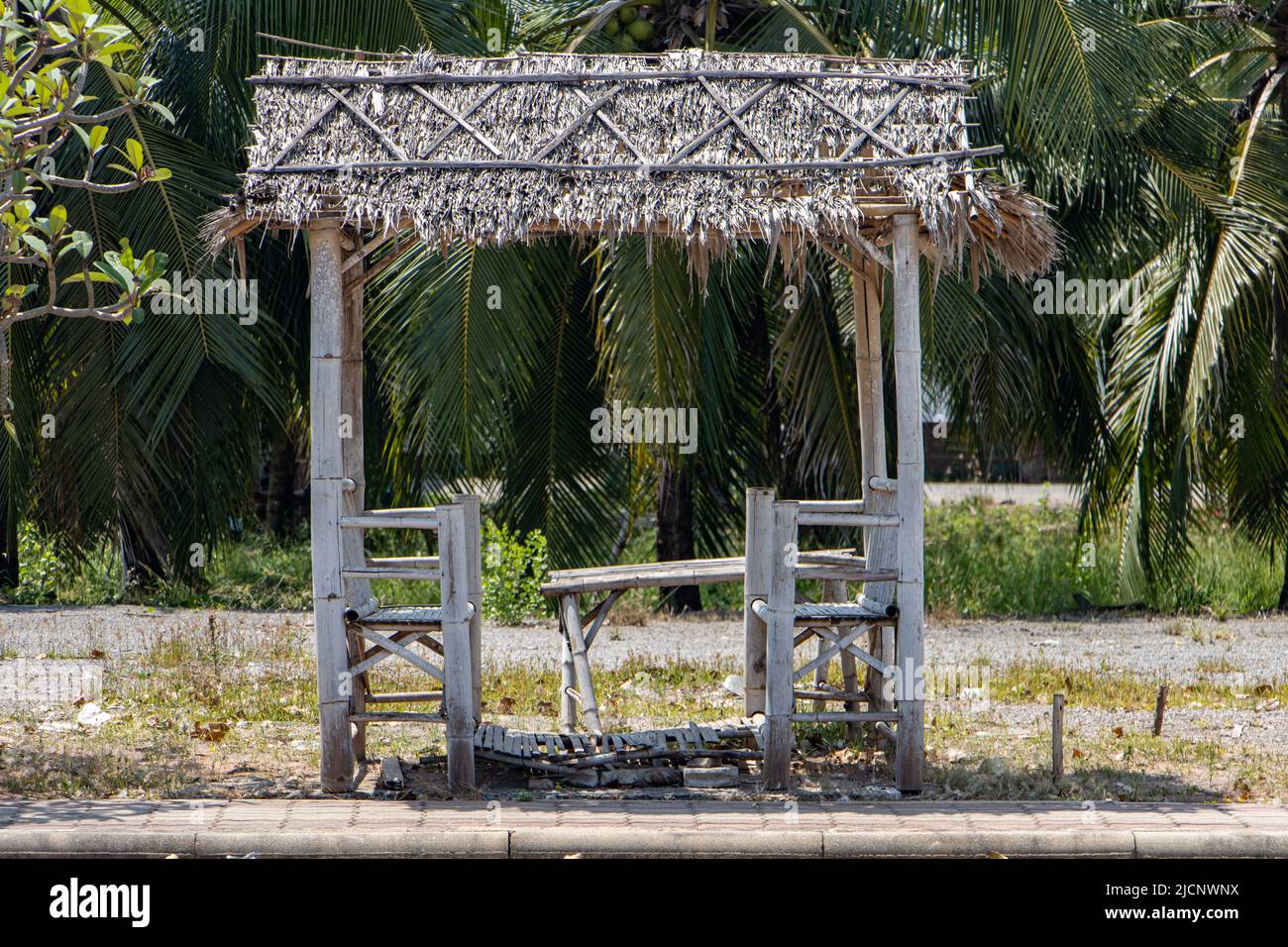 The empty shelter by a rural road Stock Photo - Alamy