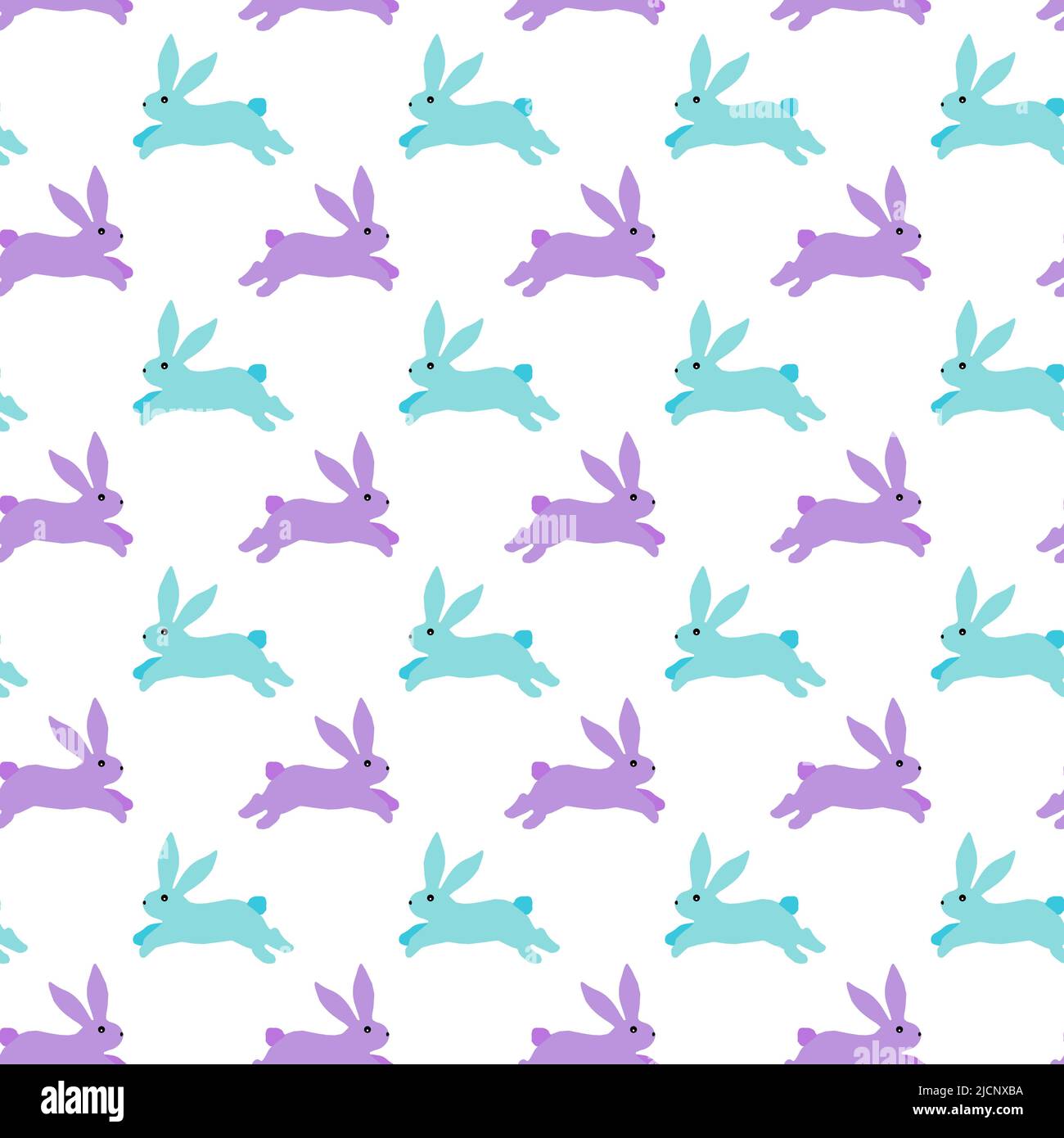 Colorful rabbits are a fun pattern. Vector illustration Stock Vector ...