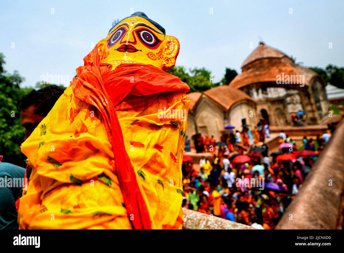 Guptipara, India. 14th June, 2022. Hindu devotees seen carrying an Idol ...