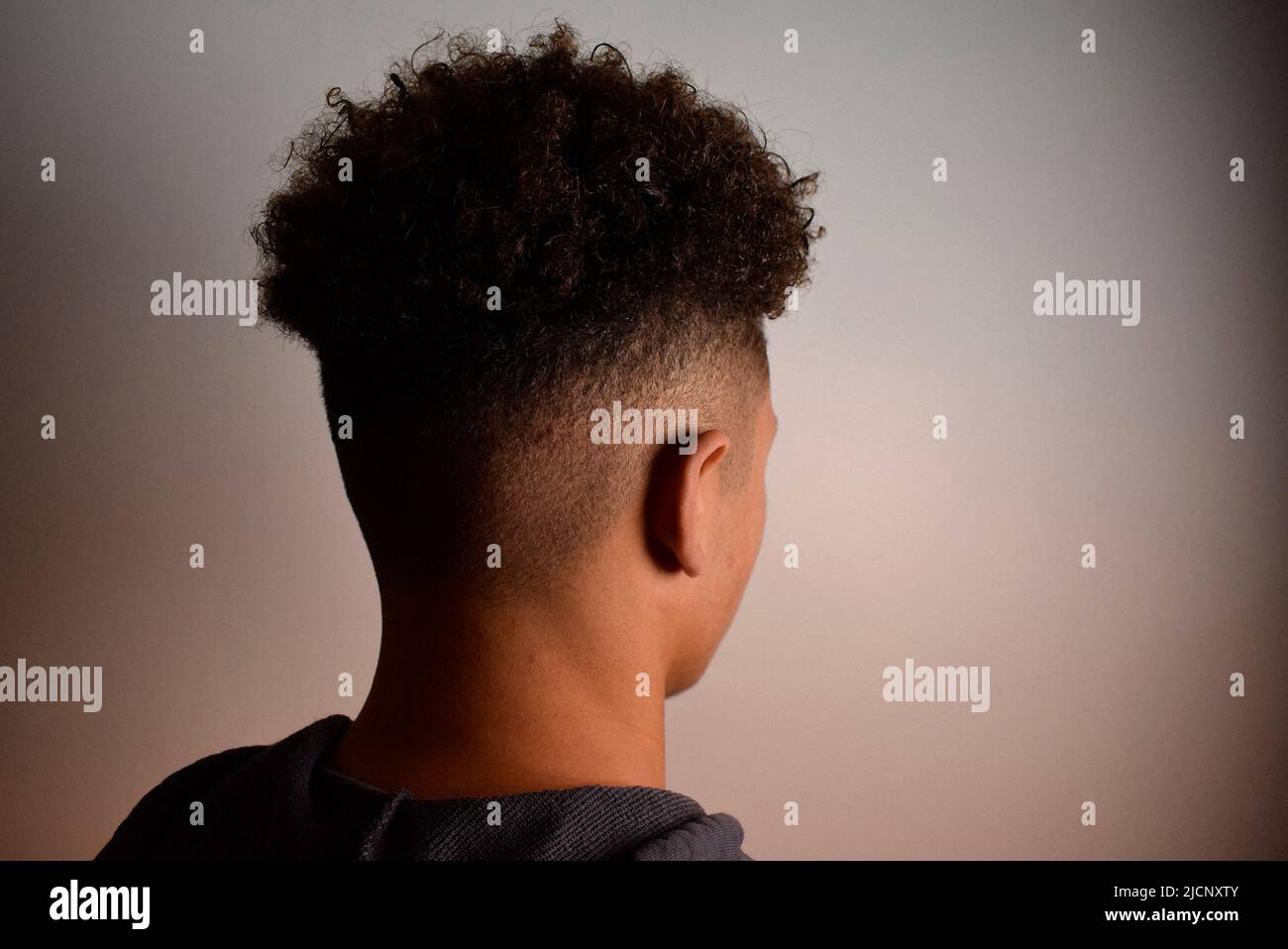 Back of a teenage boy's head Stock Photo - Alamy