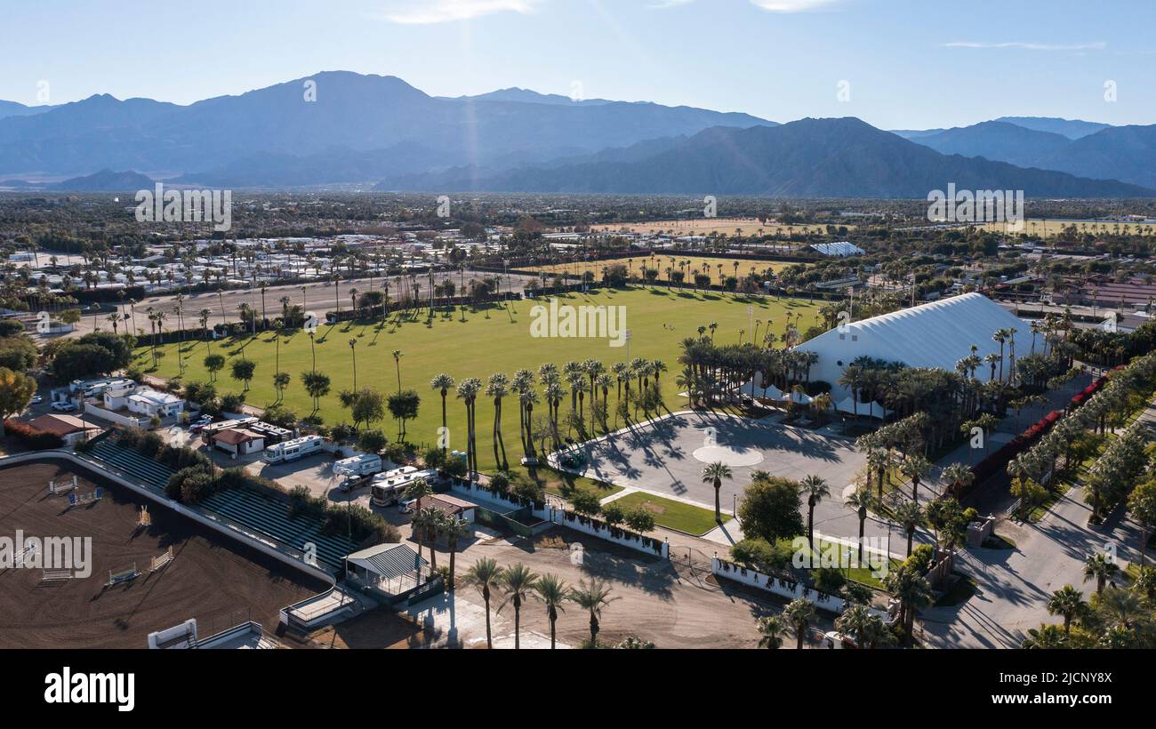 Aerial palm tree view of Coachella, California, USA Stock Photo - Alamy