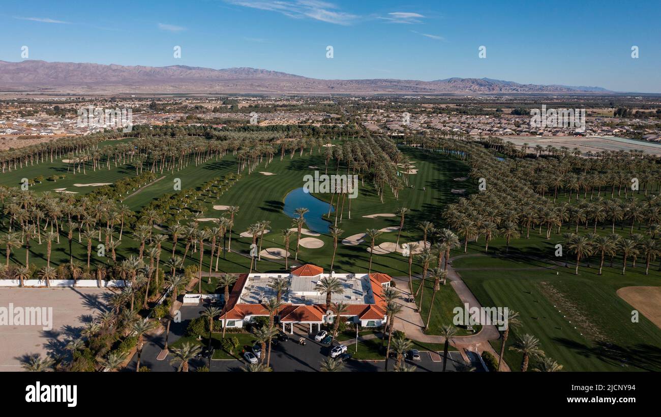 Aerial palm tree view of Coachella, California, USA Stock Photo - Alamy