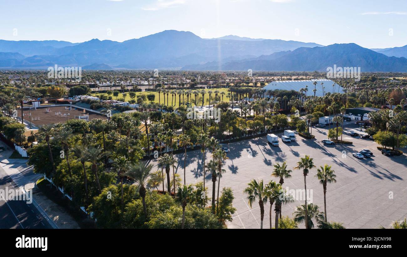 Aerial palm tree view of Coachella, California, USA Stock Photo - Alamy