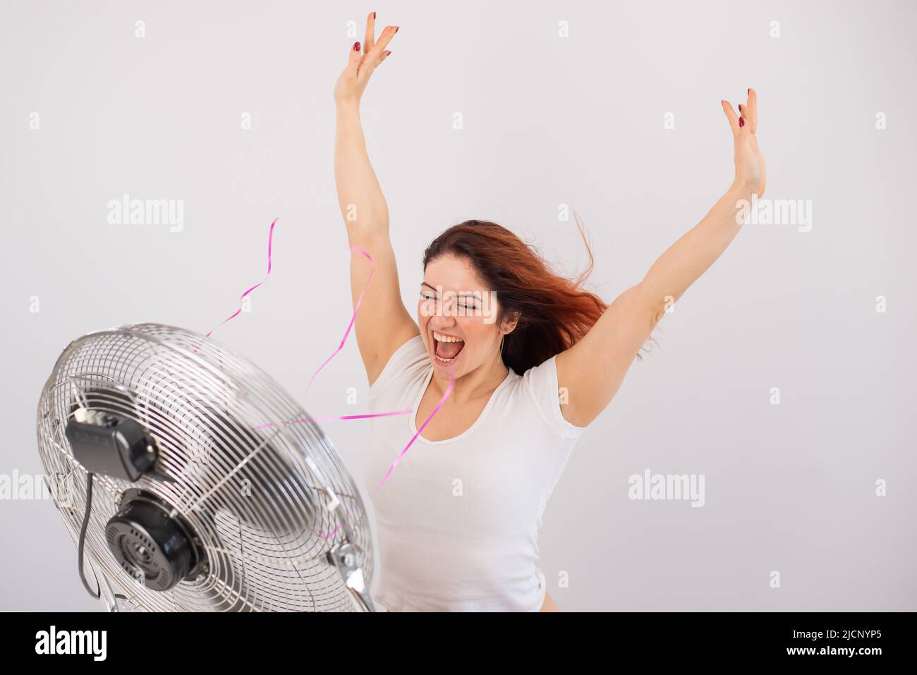 too-hot-woman-sweating-fan-hi-res-stock-photography-and-images-alamy
