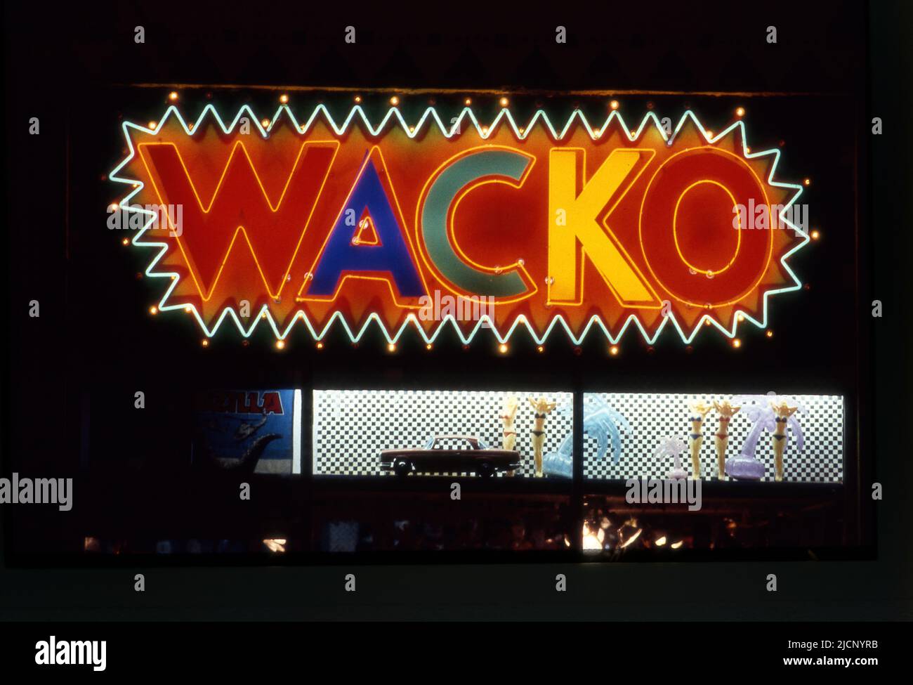 Wacko, Neon sign, Melrose Ave., Los Angeles, CA Stock Photo - Alamy