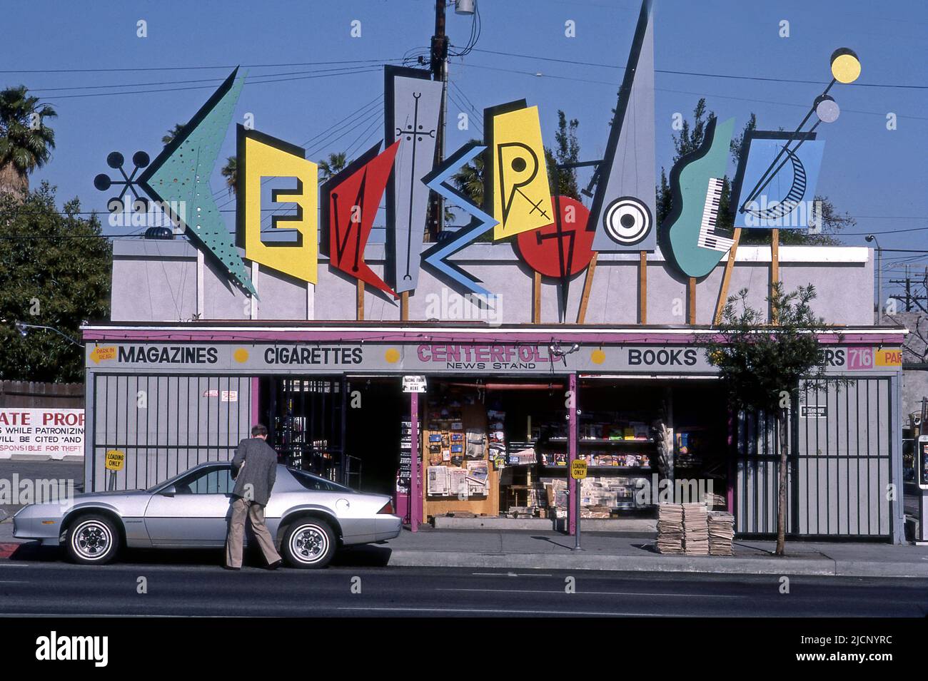 Centerfold News Stand, West Hollywood Los Angeles, CA, USA, 1980s Stock ...