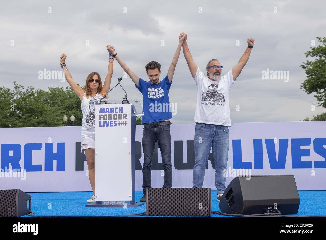 WASHINGTON, D.C. – June 11, 2022: Activists, from left, Patricia Oliver ...
