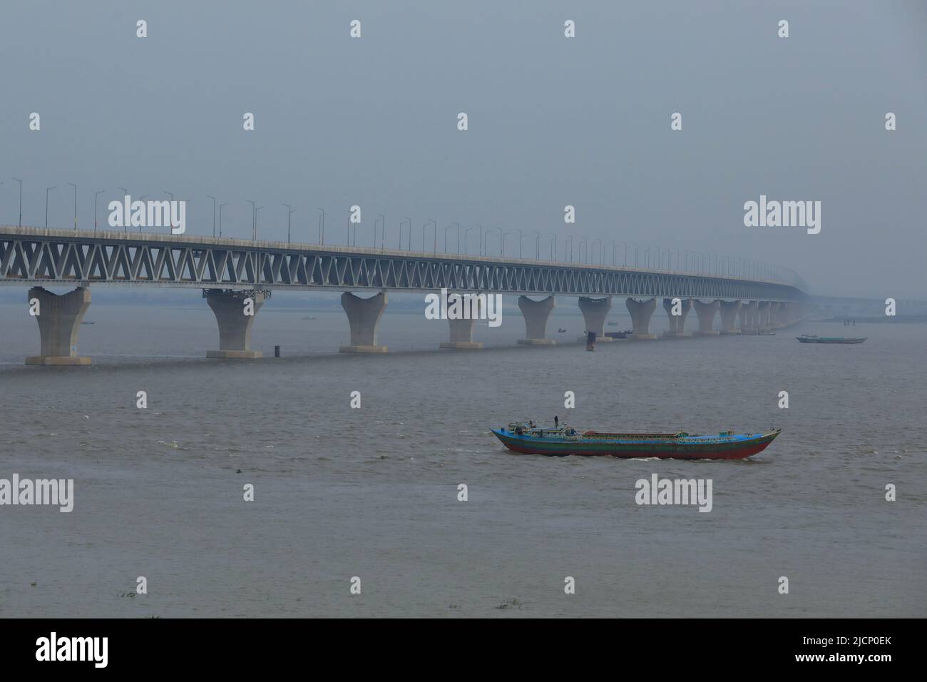 Dhaka, Bangladesh. 14th June, 2022. General view of the Padma bridge at ...