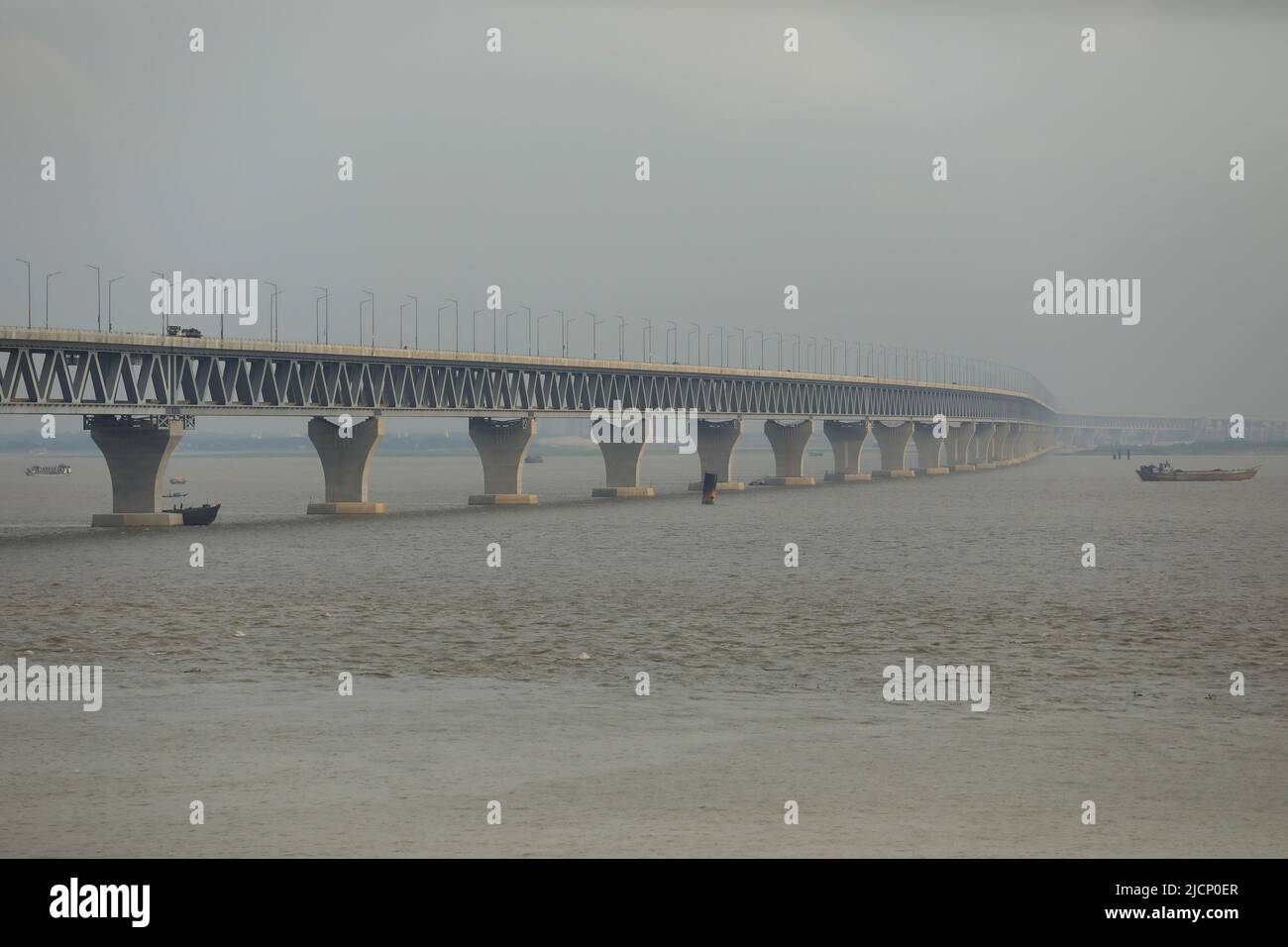 Dhaka, Bangladesh. 14th June, 2022. General view of the Padma bridge at ...