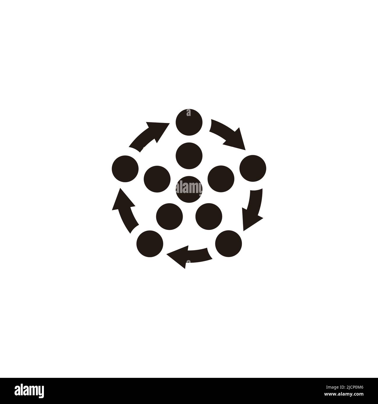 circle round objects rotation process arrows logo vector Stock Vector ...