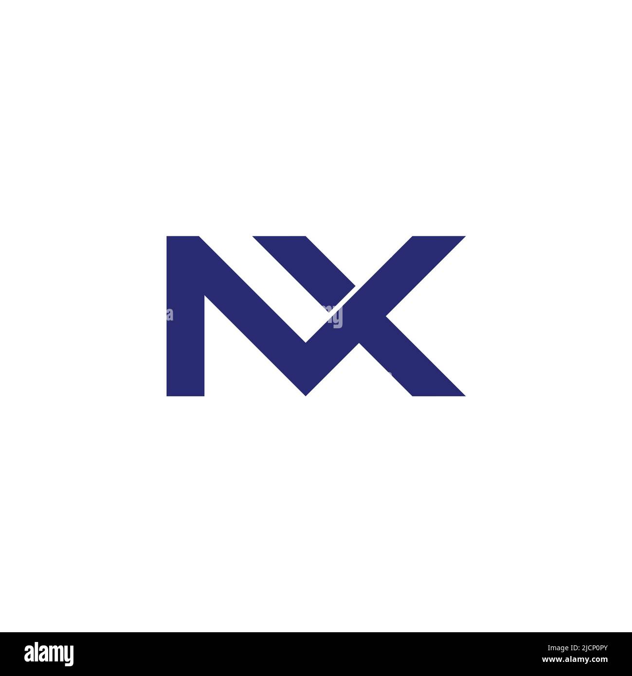 letter mx blue geometric 3d flat logo vector Stock Vector Image & Art ...