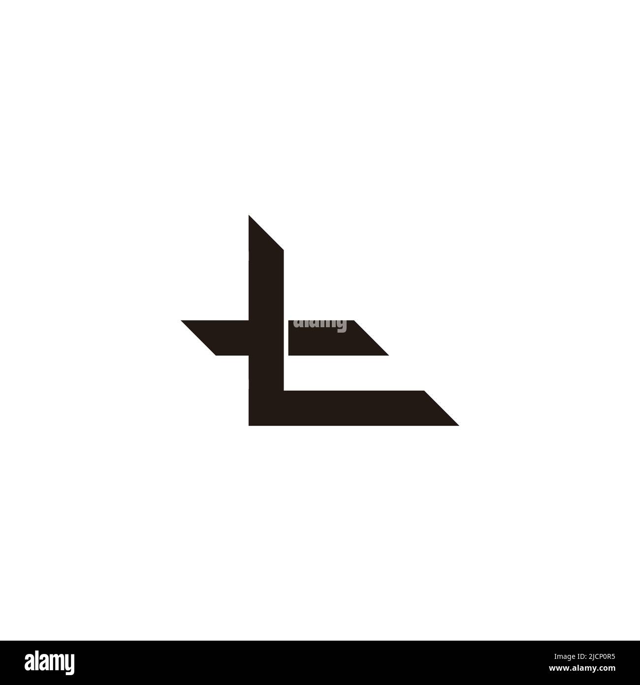 letter lt simple geometric line linked logo vector Stock Vector Image ...