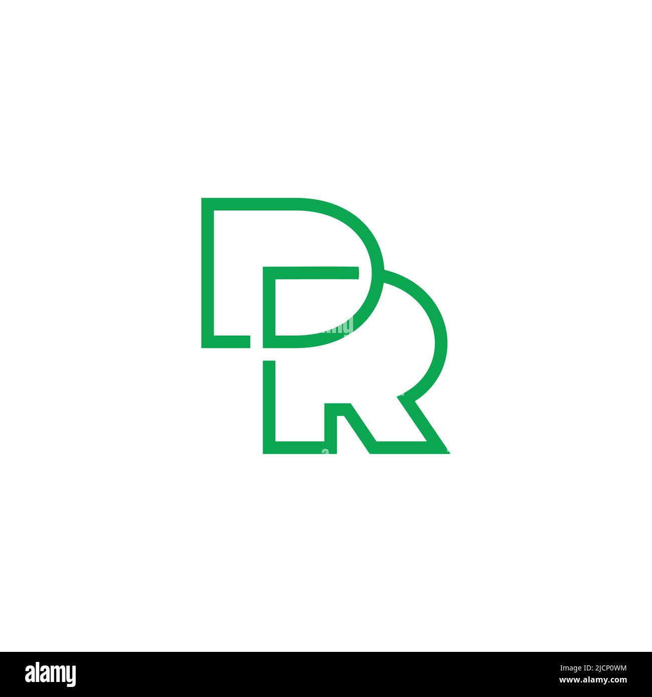 letter dr green design infinity linked line logo vector Stock Vector ...
