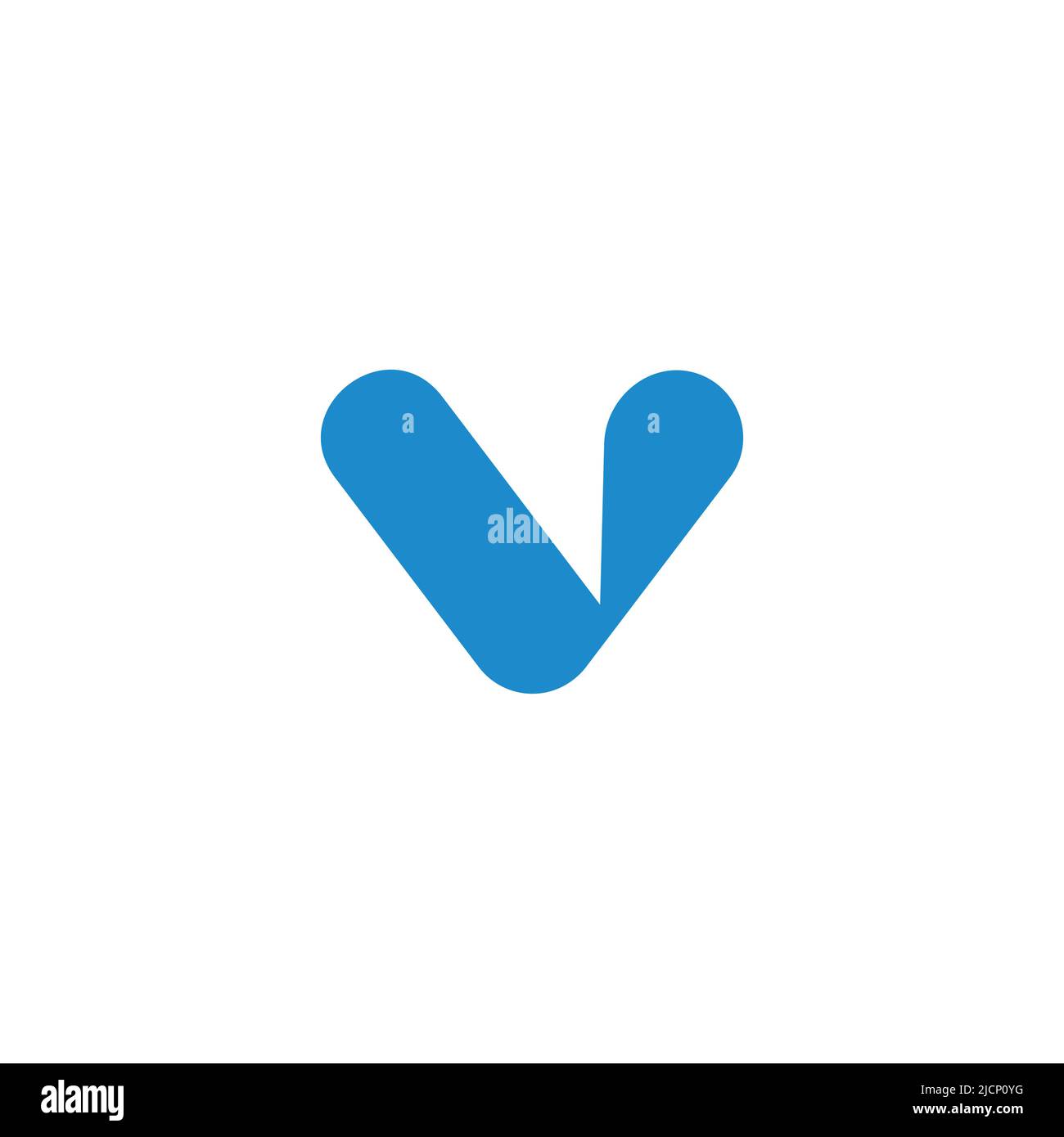 letter v blue water splash symbol logo vector Stock Vector Image & Art ...