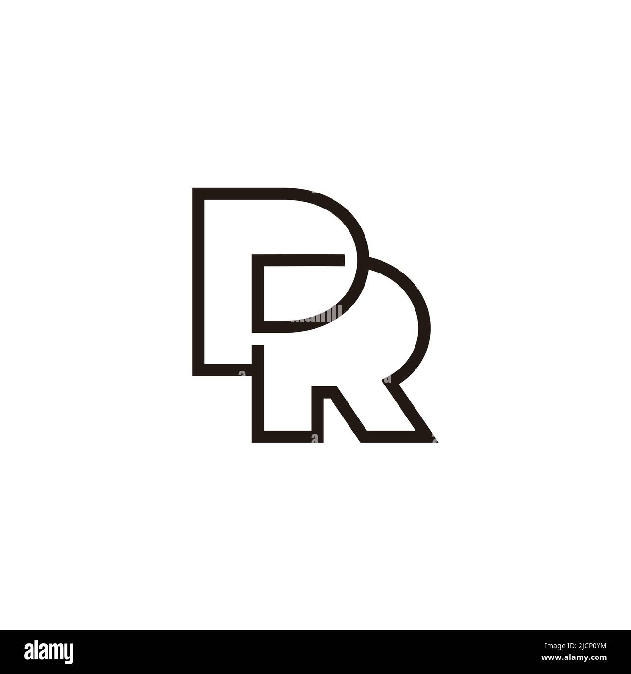 letter pr simple geometric line infinity logo vector Stock Vector Image ...