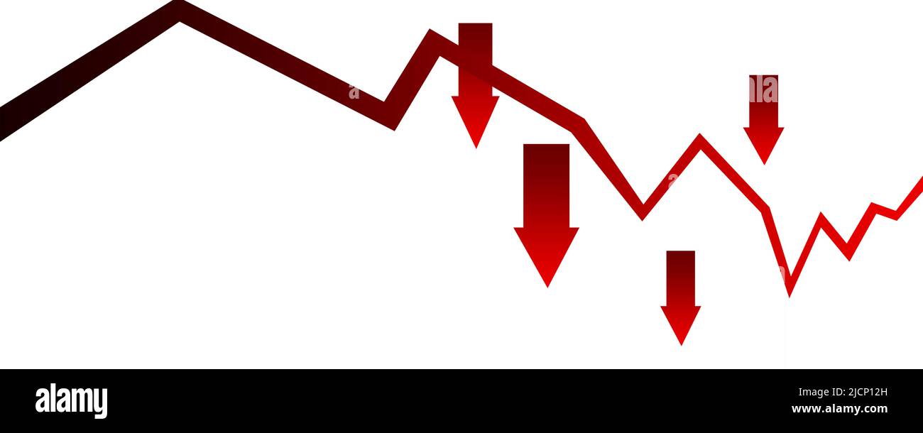 Graphs representing the stock market crash. 3d illustration Stock Photo ...