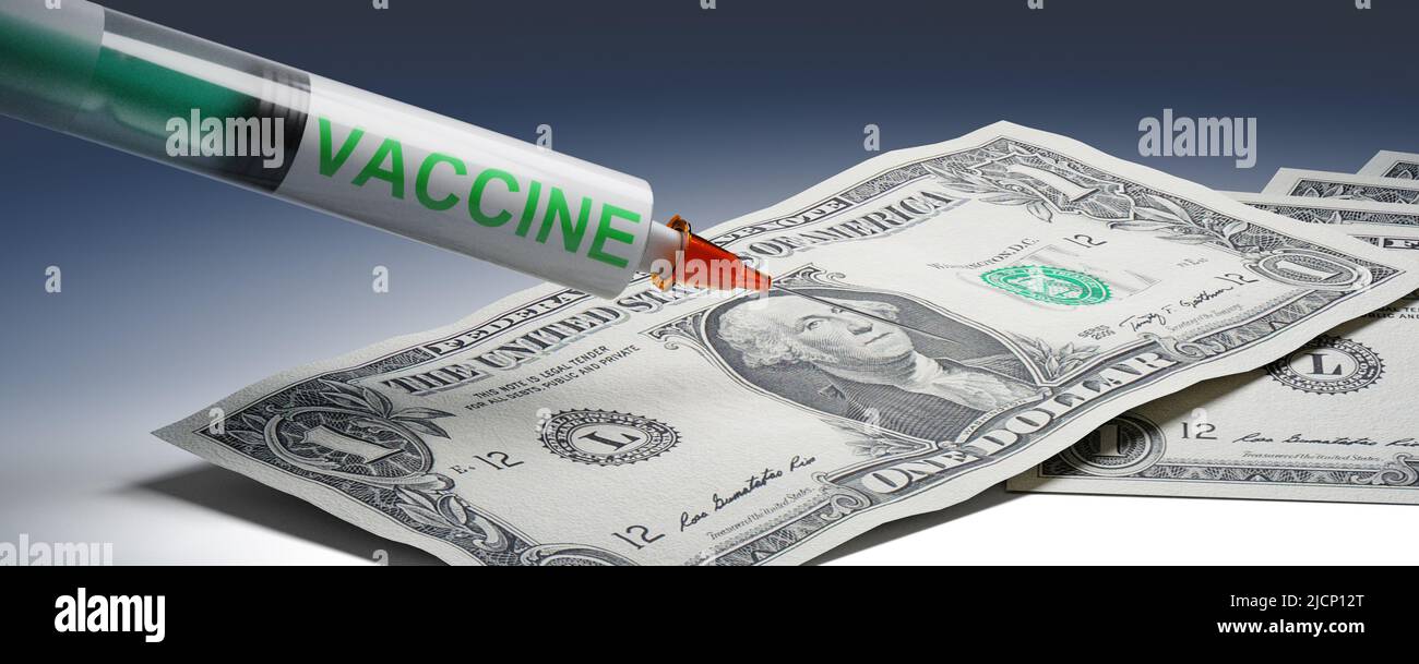 Supply and sale of vaccine against virus. 3D Rendering Stock Photo - Alamy
