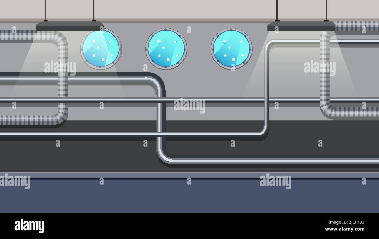 Science laboratory room for chemical experiments illustration Stock ...