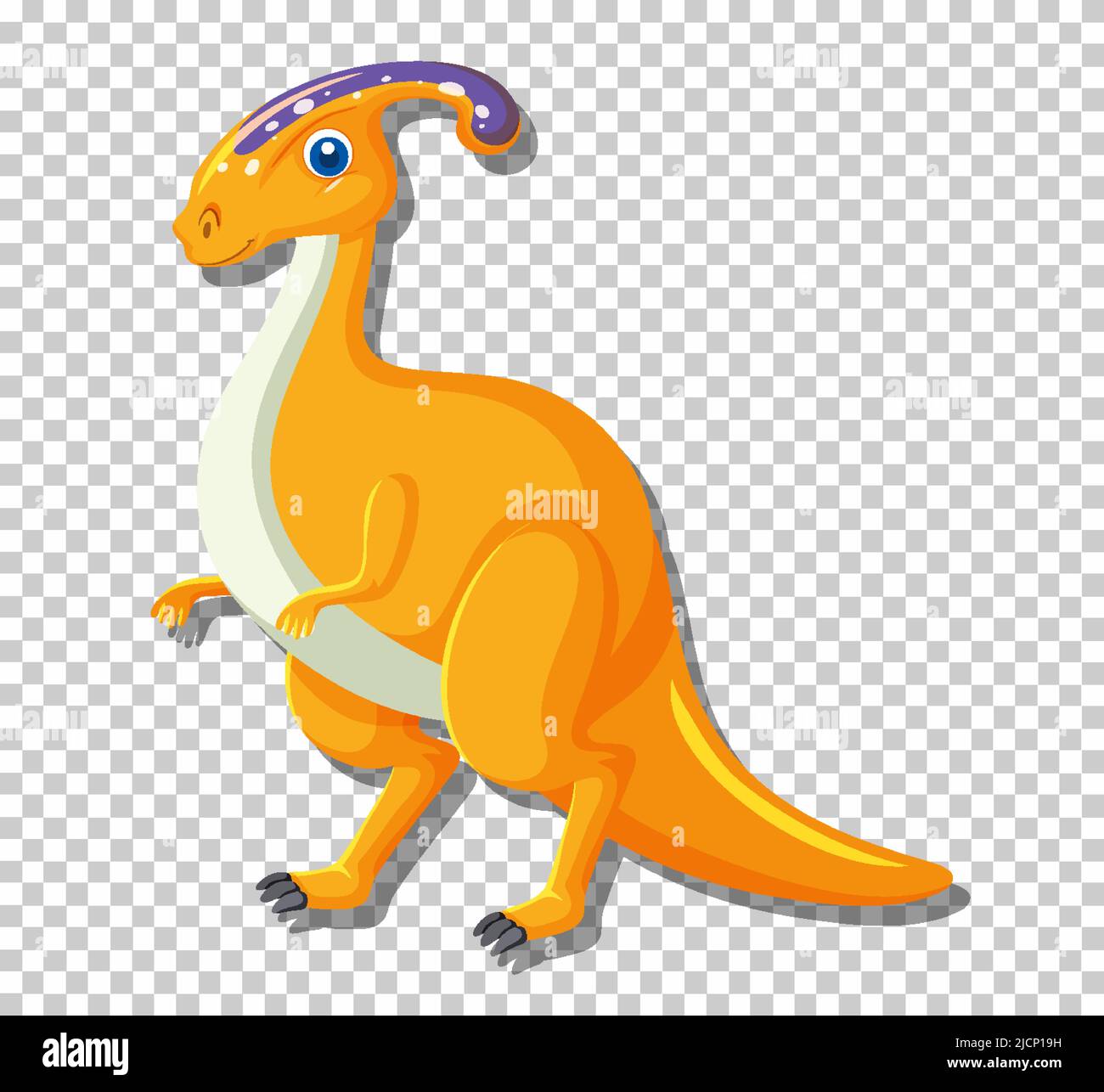 Cute parasaurolophus dinosaur isolated illustration Stock Vector Image ...